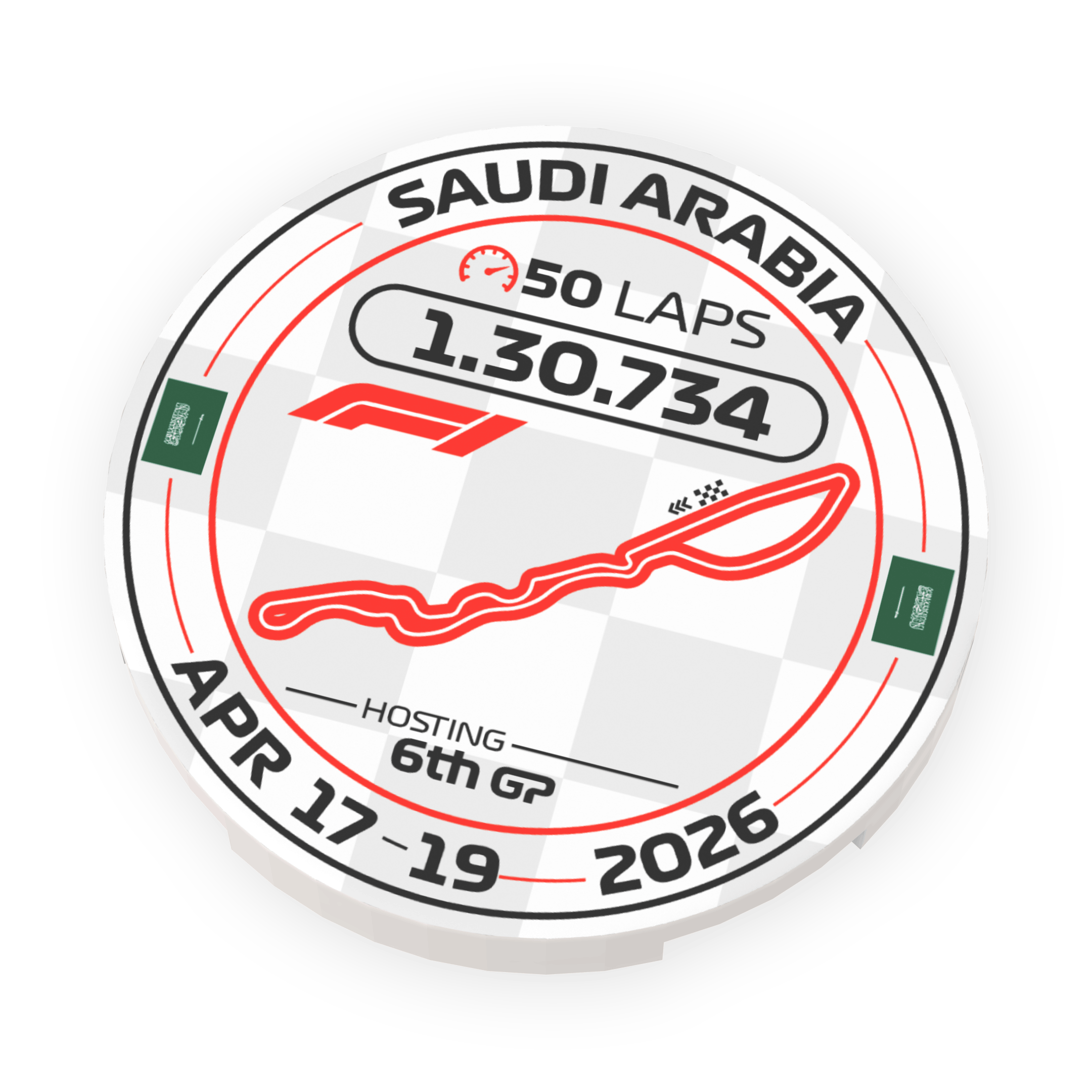 F1 circuit Saudi Arabia 2026 - Bedrukjeblokje