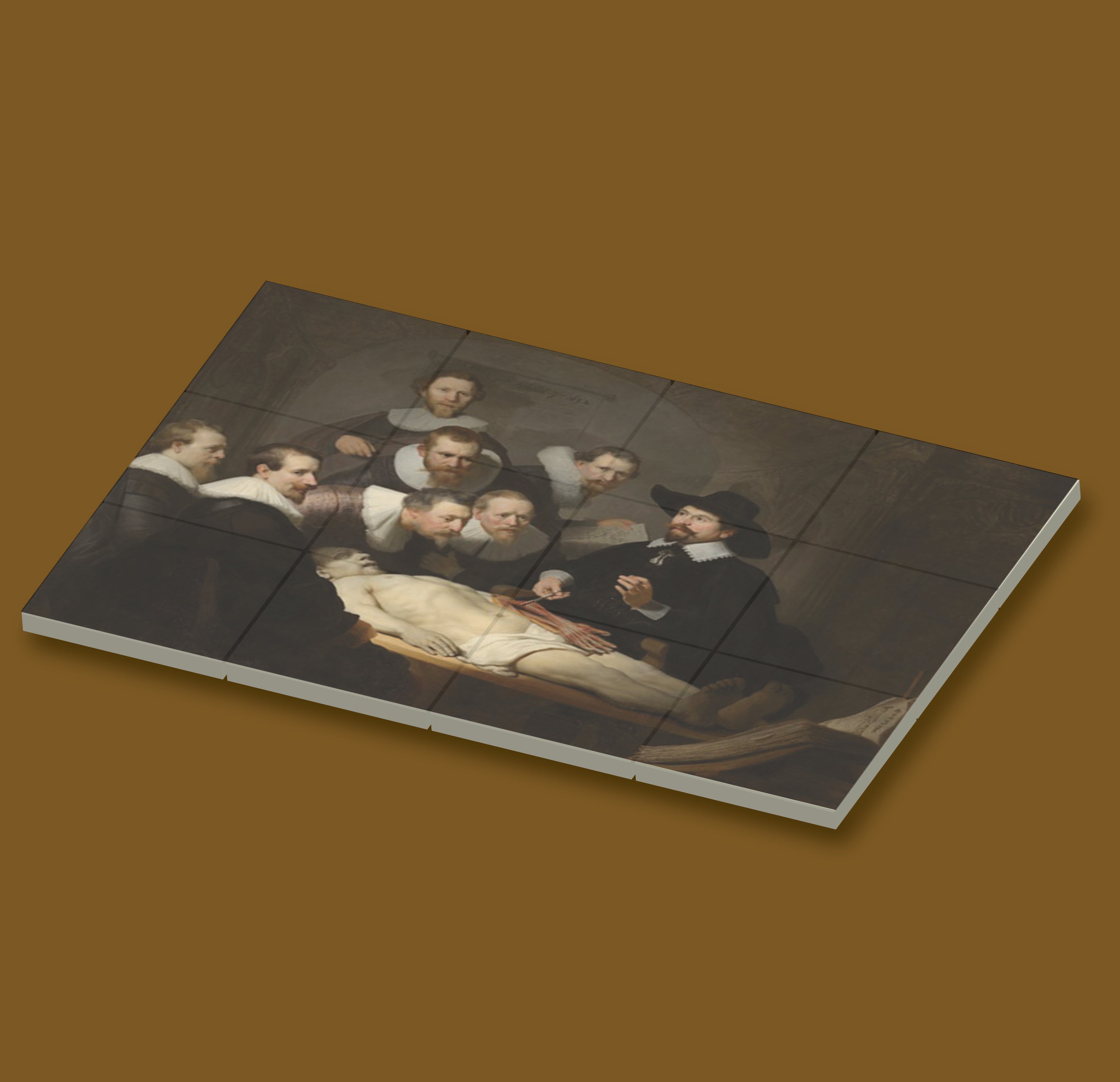 LEGO Art Anatomische les - Rembrandt - print op 12 nieuwe LEGO® tegels ...