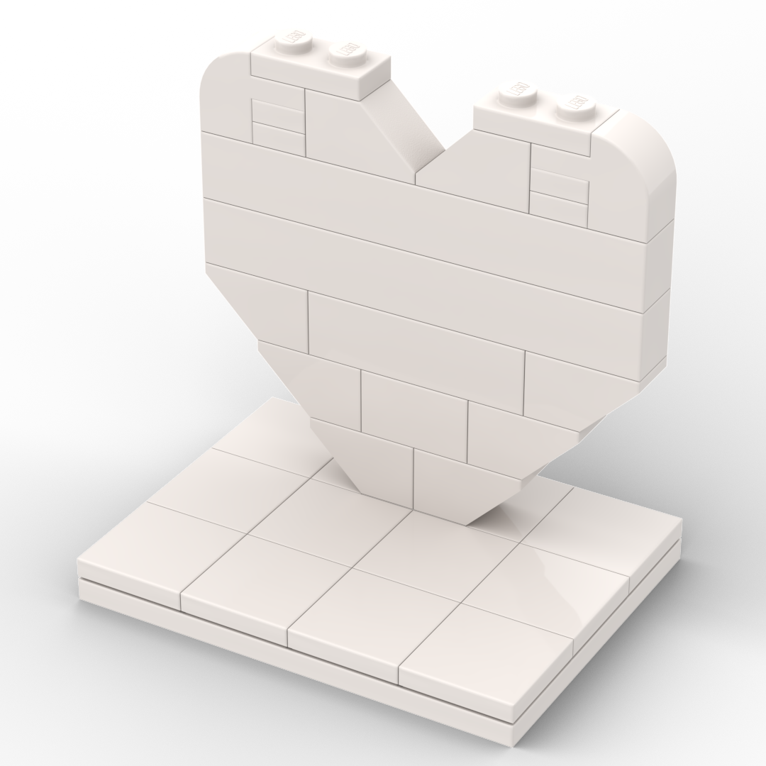 LEGO® Valentijn puzzel hartjes kader minibuild. Je eigen foto op LEGO ...