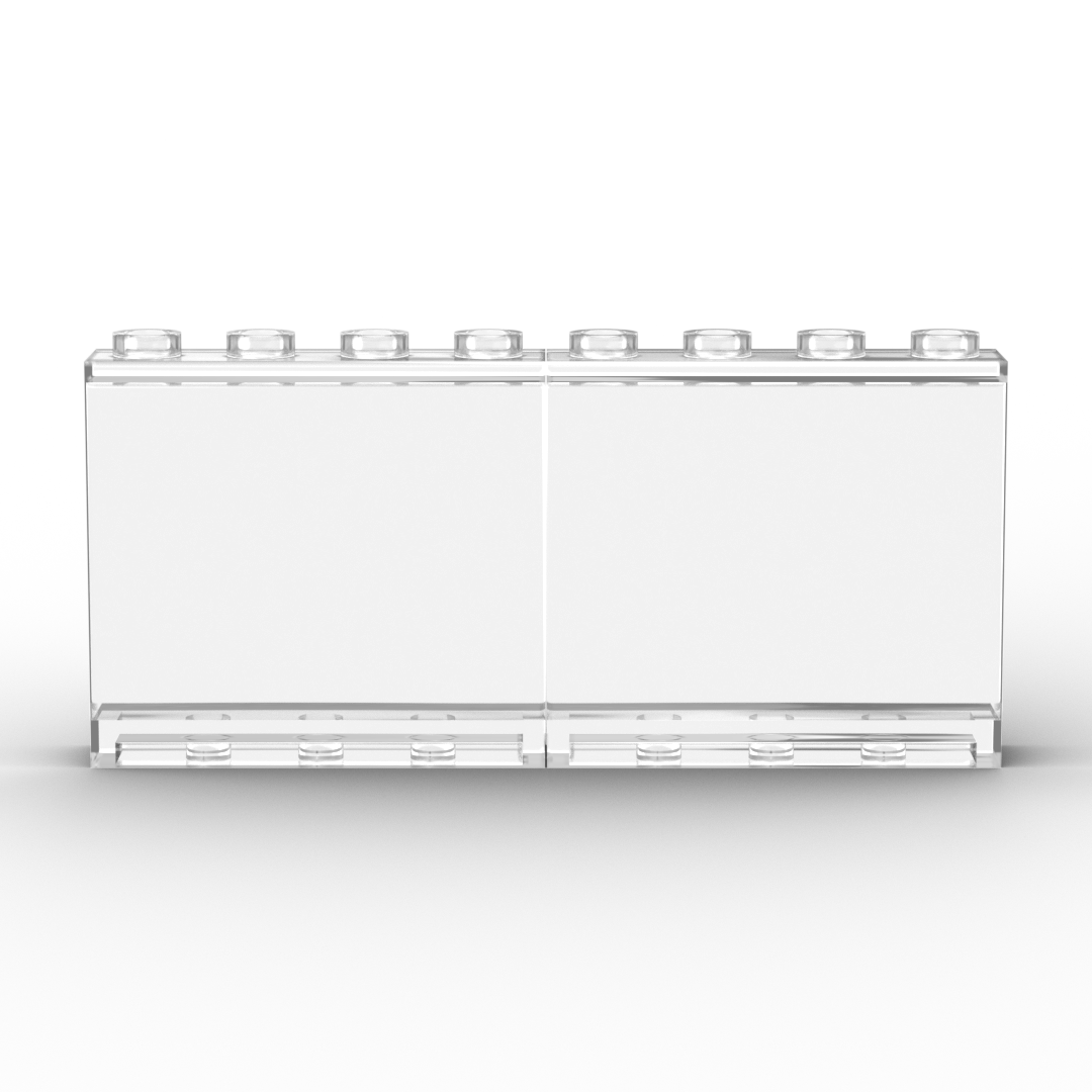 LEGO Panel transparant 1x4x3 dubbel breed geprint op nieuwe LEGO ...
